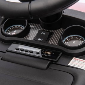 AIYAPLAY Elektrické auto pro děti s řidičským povolením Land Rover, posuvné dětské vozidlo s světlomety, klaksonem a hudbou