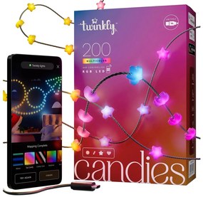Twinkly | Twinkly TWKS200RGB-G - LED RGB Stmívatelný vánoční řetěz 200xLED 14 m USB Wi-Fi | TW0053