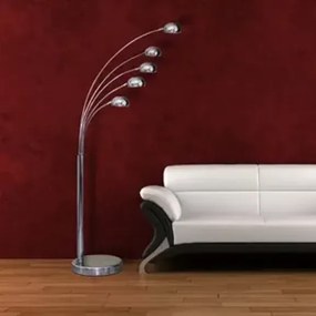 Retro stojací lampa Palp chrom