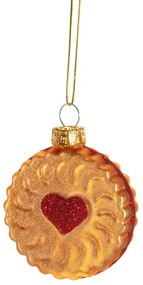 Skleněná ručně vyrobená vánoční ozdoba ø 4 cm Jam Biscuit – Sass &amp; Belle