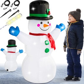 Nafukovací vánoční dekorace Sněhulák XL osvětlený 120cm