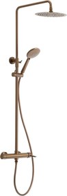 Sapho Iconic - Sprchový set s baterií, průměr 25 cm, 2 proudy, matná měď AF139PG