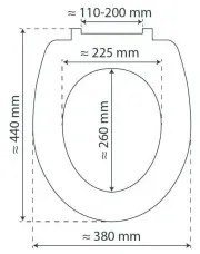 Schütte 84100-A - Záchodové prkénko WHITE SoftClose MDF dřevo