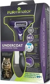 Furminator Hrablo na srst kočky dlouhá srst M/L / Hrablo na srst / ner
