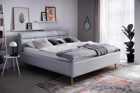 Dvoulůžková postel anika s úložným prostorem 180 x 200 cm světle modrá MUZZA