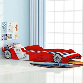 Dětská postel závodní auto Dekorhome Červená