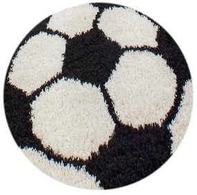 Koberec Shaggy Fotbalový míč kruh 100cm