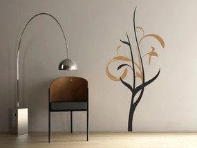 WALLVINIL Samolepky na zeď - Pletený strom Barva: Černá, Velikost: 60x31 cm