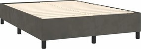 Box spring postel s matrací tmavě šedá 140x200 cm samet 3129334