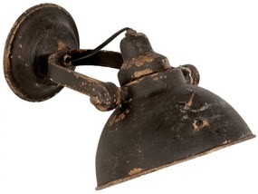 Nástěnná černá retro lampa – 21x30x19 cm