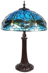 Stolní lampa Tiffany BLUE DRAGONFLY Clayre &amp; Eef 5LL-9337BL