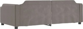 Válenda s přistýlkou taupe 80 x 200 cm textil 3197632