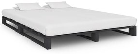 Rám postele z palet šedý masivní borovice 140 x 200 cm