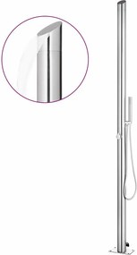 Zahradní sprcha s šedou základnou 225 cm nerezová ocel 3070785