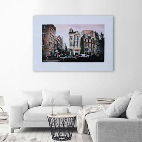 Gario Obraz na plátně Staré činžovní domy a městský ruch Rozměry: 60 x 40 cm