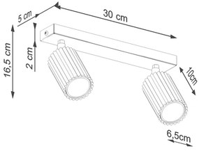 Brilagi - Bodové svítidlo CRESTO 2xGU10/10W/230V krémová