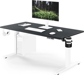 Elektrický stůl s nastavitelnou výškou ergonomický bílo-antracitový,1400x700 mm: ARIA