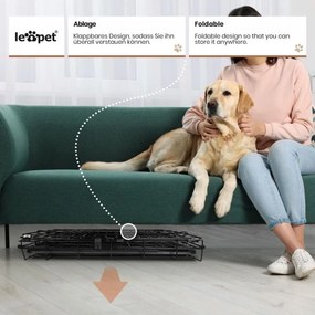 Leopet Klec pro psy skládací 107 x 69 x 75,5 cm, XL, černá
