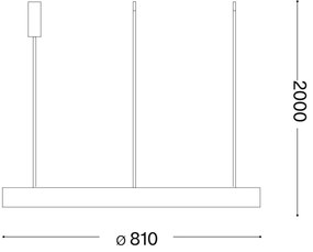 Ideal Lux - LED Lustr na lanku GEMINI LED/59W/230V pr. 81 cm CRI 90 zlatá
