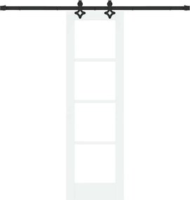 Posuvné dveře ORKDAL 61 x 198,5 cm Masivní borové dřevo a sklo 3332182