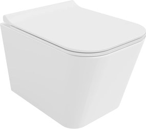 Závěsný WC set MEXEN TEO 34,5 cm s prkénkem slow SLIM bílý lesk