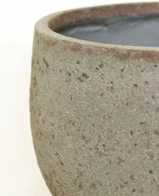 Kulatý květináč RAFIOT, vláknocement, 32x27 cm, šedý