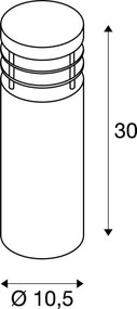 LA 230063 Venkovní svítidlo VAP SLIM 30cm  230V E27 20W IP44 - BIG WHITE (SLV)