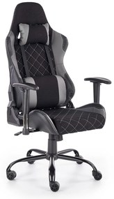 Futuristická herní židle nastavitelná černo-šedá KINNAT