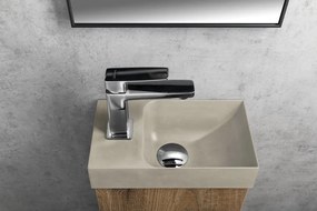 Sapho Piccolino betonové umývátko 30,8 x 10 x 17 cm baterie vlevo písková PK30014