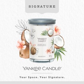 Yankee Candle vonná svíčka Signature Tumbler ve skle velká Coconut Beach 567g