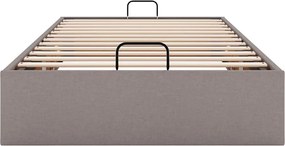 Osmanský rám postele bez matrací taupe 80x200 cm textil 3310837