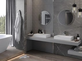 Mexen Loft kulaté koupelnové zrcadlo 60 cm, rám z nerezové oceli - 9850-060-060-000-10