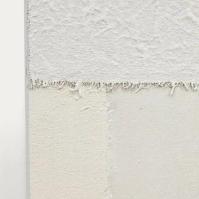 Set dvou bílých abstraktních obrazů Kave Home Pineda 30 x 40 cm
