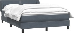 Box spring postel s matrací tmavě šedá 160x210 cm samet 3317446