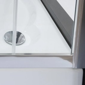 Roth LEGA LINE LLDO1 Jednokřídlé sprchové dveře pro instalaci do niky 90 cm Profil: Lesk, Sklo: Potisk