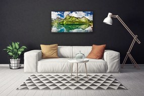 Obraz na plátně Hory Jezero Krajina 120x60 cm