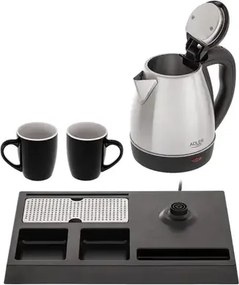 Adler AD 1354 černá, nerez / Hotelový set s konvicí / 1,2 L / 1500 W /