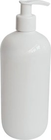 Dávkovač na mýdlo 500 ml bílý s bílou pumpičkou BELA