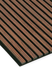 Dřevěný akustický panel, 2400 x 600 mm, B2BP010, zlatý teak