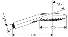 Hansgrohe Raindance Select E, ruční sprcha 120 3jet, chromová, HAN-26520000