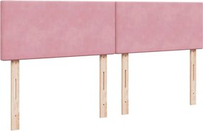 Box spring postel s matrací růžová 200x200 cm samet 3287829