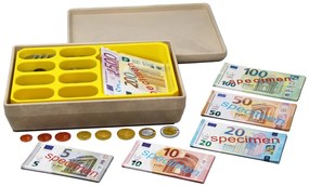 Wissner Pokladna s eurovými bankovkami a mincemi