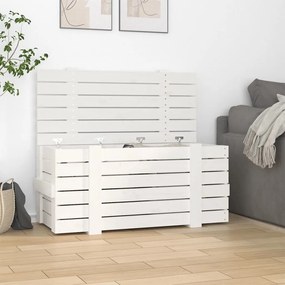 vidaXL Úložný box 91 x 40,5 x 42 cm masivní borové dřevo [825001] Barva: Bílá