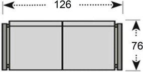 Doppler MANHATTAN - zahradní hliníková lavice - Rozbalené zboží (N583)