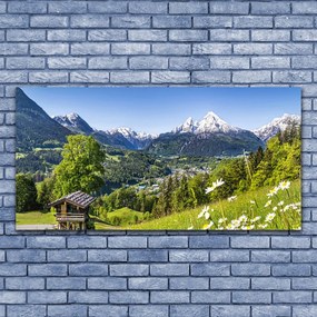 akrylový obraz Hora Pole Příroda 120x60 cm