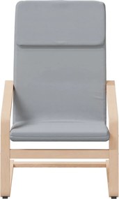 Relaxační křeslo s podnožkou světle šedé textil 3154413