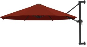 vidaXL Nástěnný slunečník s kovovou tyčí 300 cm [47299] Barva: taupe