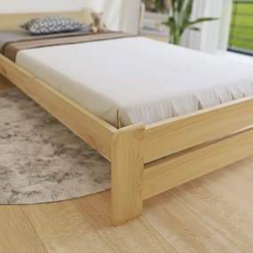 Maxi Postel z masivu Evropa 90 x 200 cm - barva Borovice + matrace SUPERFLEX