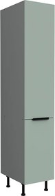 ARIA sa | vysoká skříňka 40 DK-215 2F potravinová s policemi | 40 cm | ANTI FINGERPRINT povrch | antracit/aquamarine