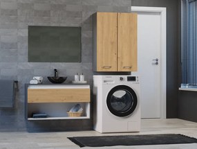 TPS Koupelnová skříňka nad pračku POLA MINI DD - Antracit / Dub artisan
